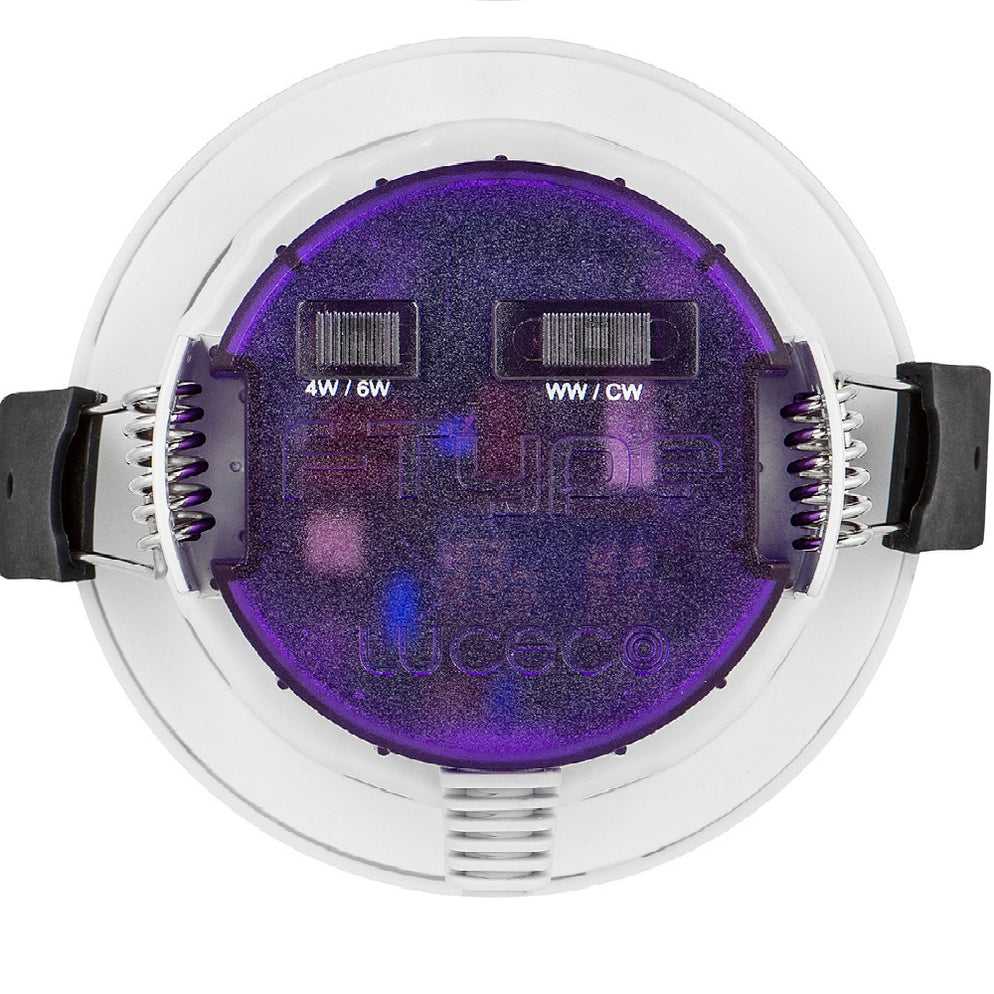 Luceco FType Ultra Adjustable Fire Rated Downlight Dim-2-Warm UTA6WD2W ...