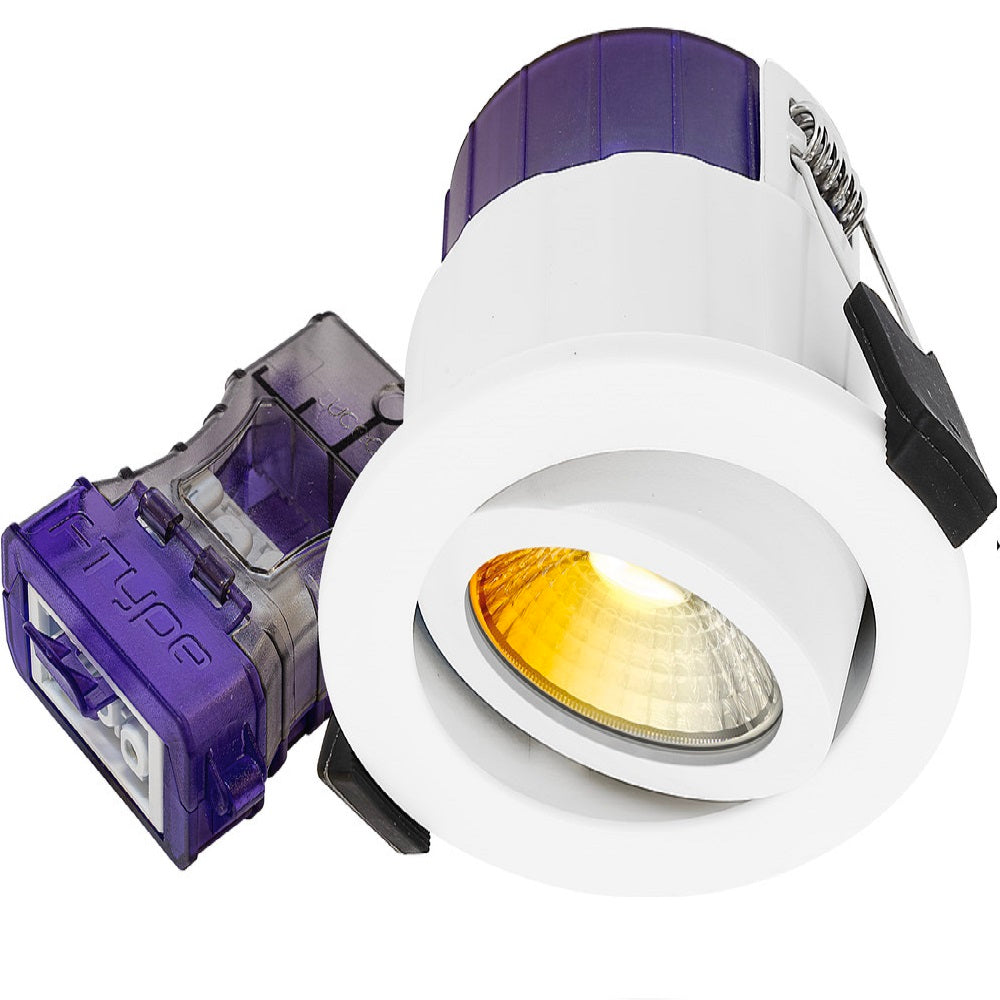 Luceco FType Ultra Adjustable Fire Rated Downlight Dim-2-Warm UTA6WD2W ...