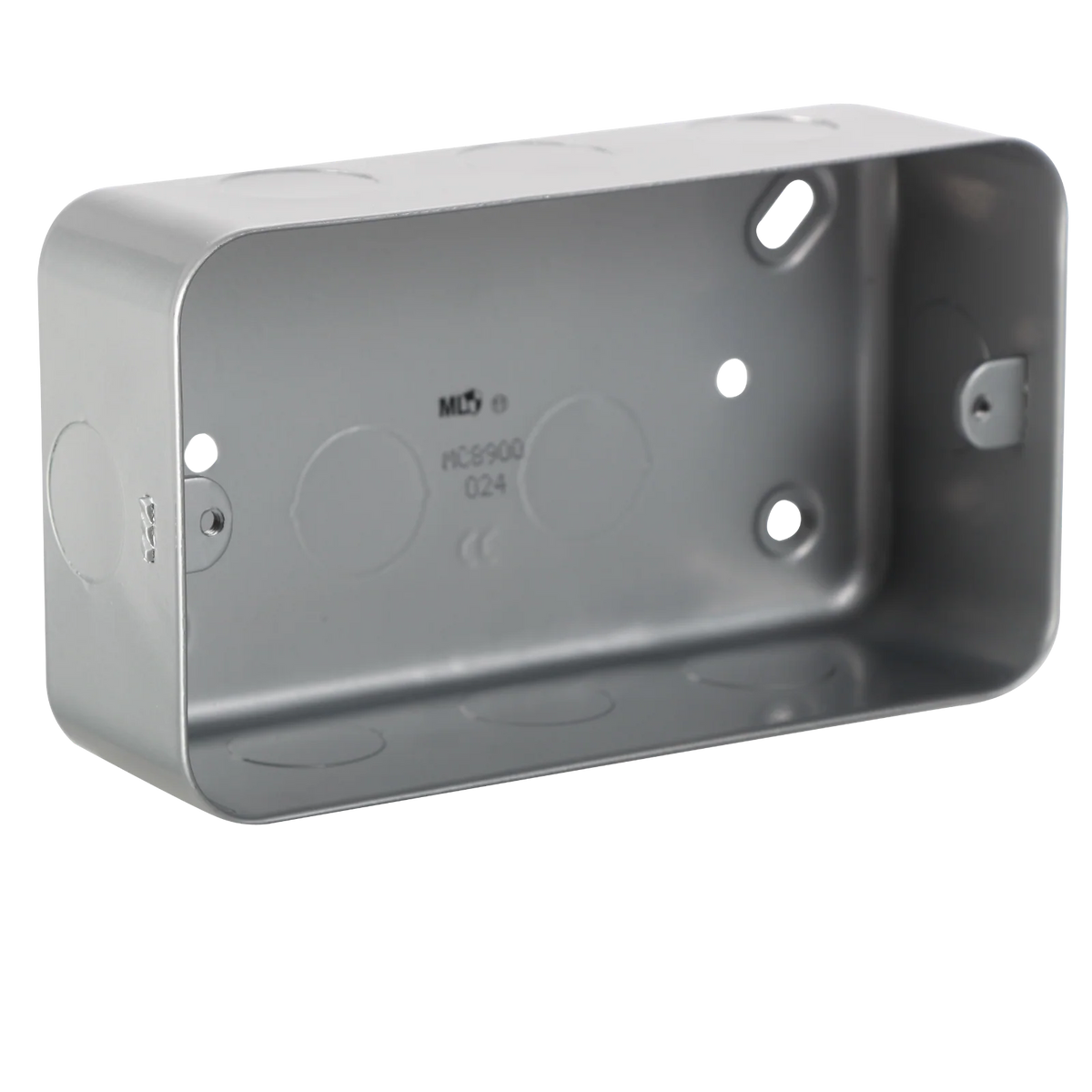 Knightsbridge 2G Back Box Metal Clad, Grey M8900 — RS Electrical Supplies