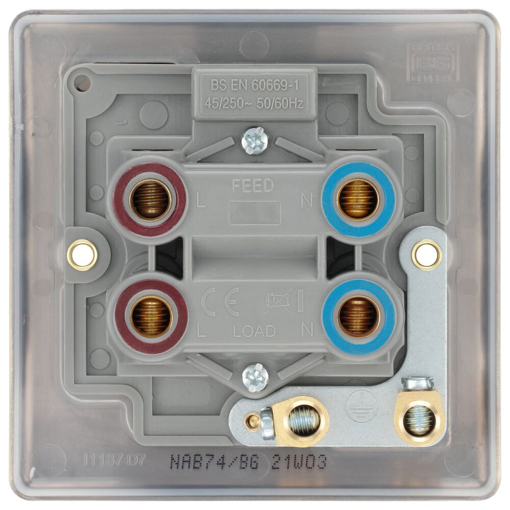 BG Nexus Metal Antique Brass 45A Cooker Switch with Double Pole Switch ...