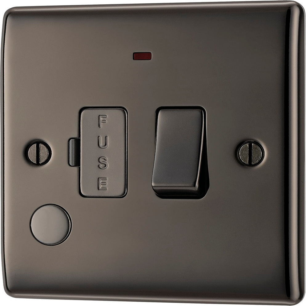 BG Nexus Metal Black Nickel 13A Switched Spur with Neon & Flex NBN53 ...