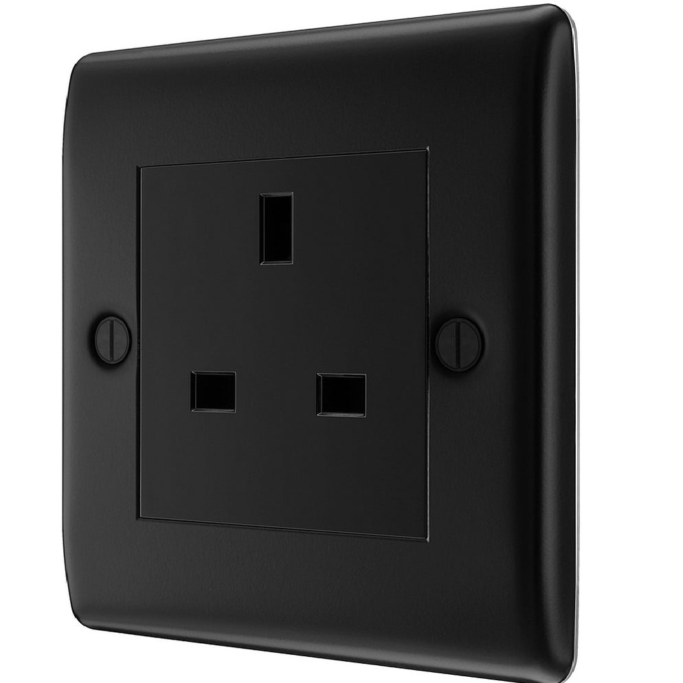BG Nexus Metal Matt Black 13A Unswitched Socket NFB23B | RS Electrical ...
