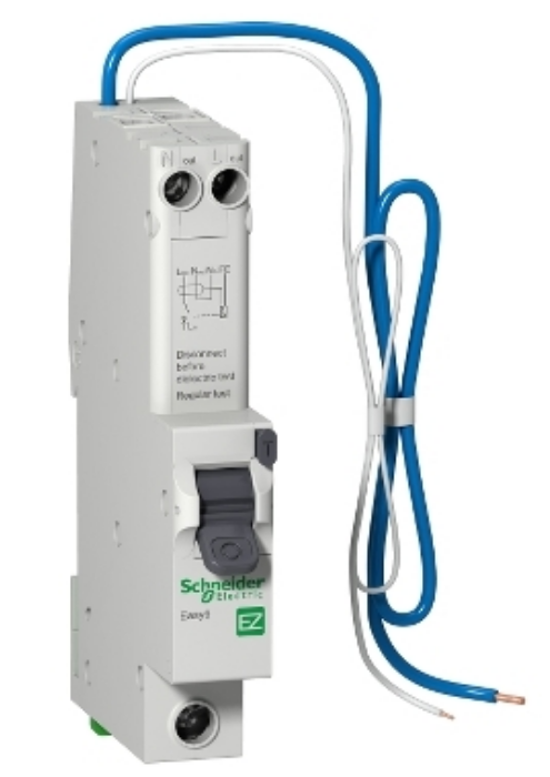 Schneider Electric EZ9D16810 RCBO, 10A Current Rating, 1P+N Poles, Typ ...