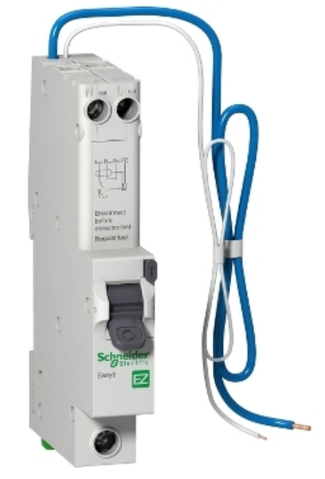 Schneider Electric EZ9D16820 RCBO, 20A Current Rating, 1P+N Poles, Typ ...