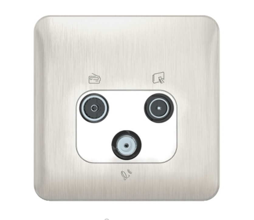 Schneider Lisse Deco Stainless Steel TV/FM/SAT Socket GGBL7081WSSS | RS ...