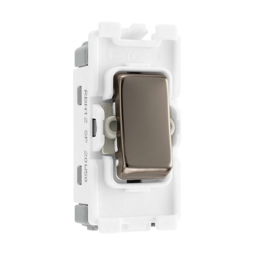 BG Black Nickel 20A 2 Way Grid Switch RBN12 | RS Electrical Supplies