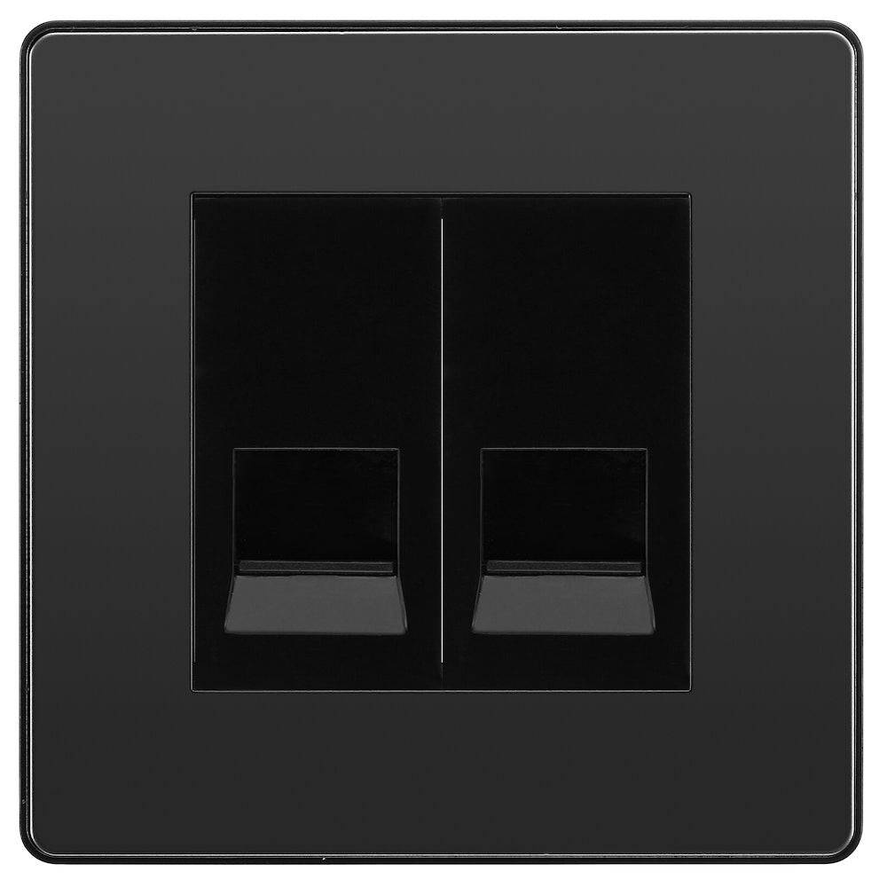 BG Evolve Black Chrome Double Master Telephone Socket PCDBCBTM2B | RS ...