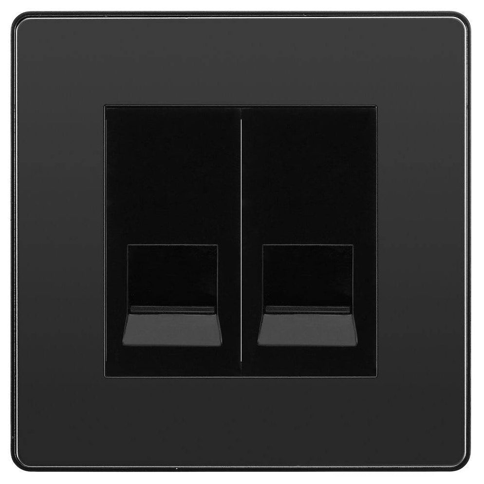 BG Evolve Black Chrome Double Master Telephone Socket PCDBCBTM2B | RS ...