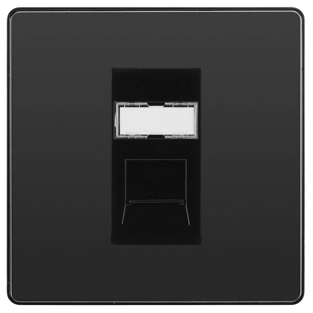 BG Evolve Black Chrome RJ45 Cat5E Data Outlet PCDBCRJ451B | RS ...