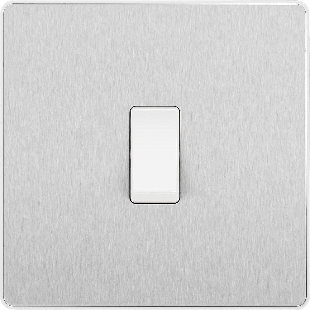 BG Evolve Brushed Steel 1G 2W Light Switch PCDBS12W | RS Electrical ...