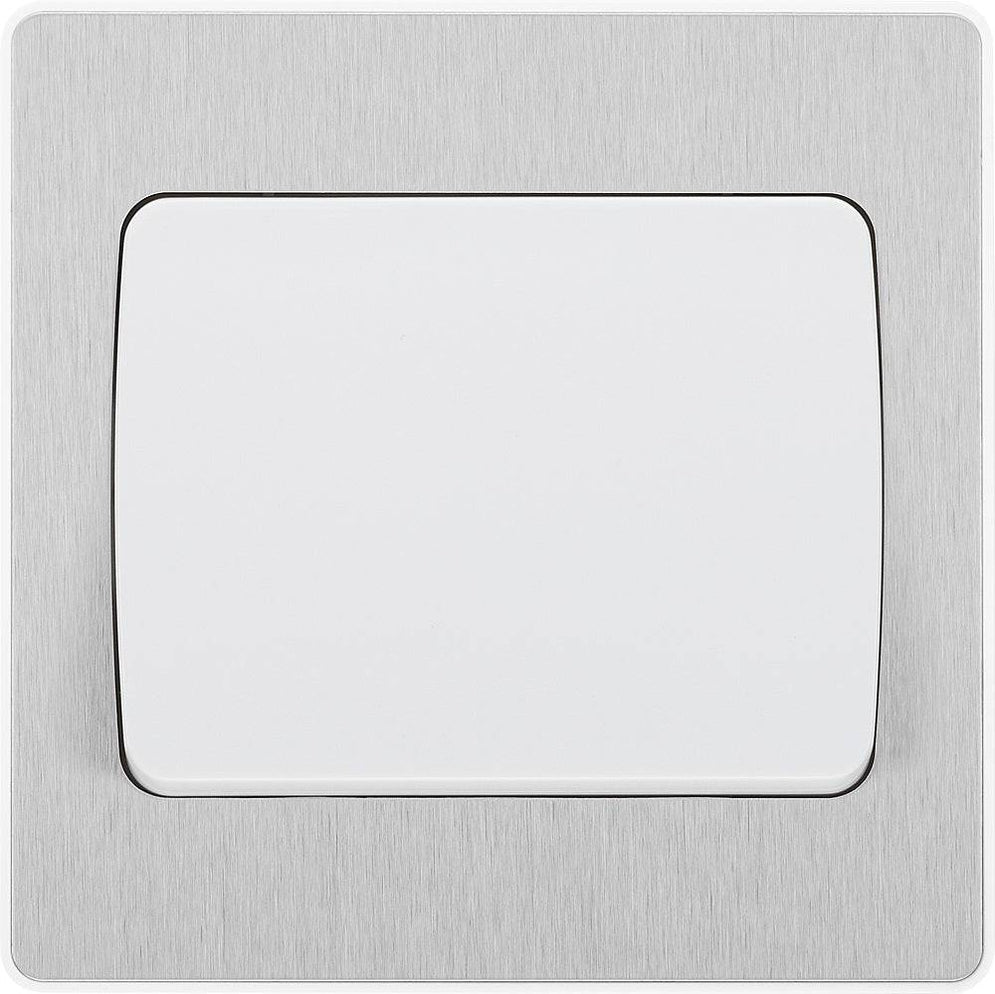 BG Evolve Brushed Steel 1G 2W Wide Rocker Light Switch PCDBS12WW | RS ...