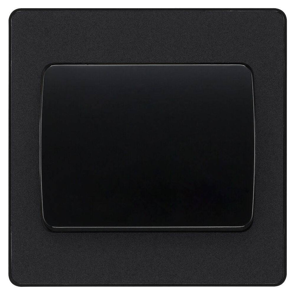 BG Evolve Matt Black 1G 2W Wide Rocker Light Switch PCDMB12WB | RS ...