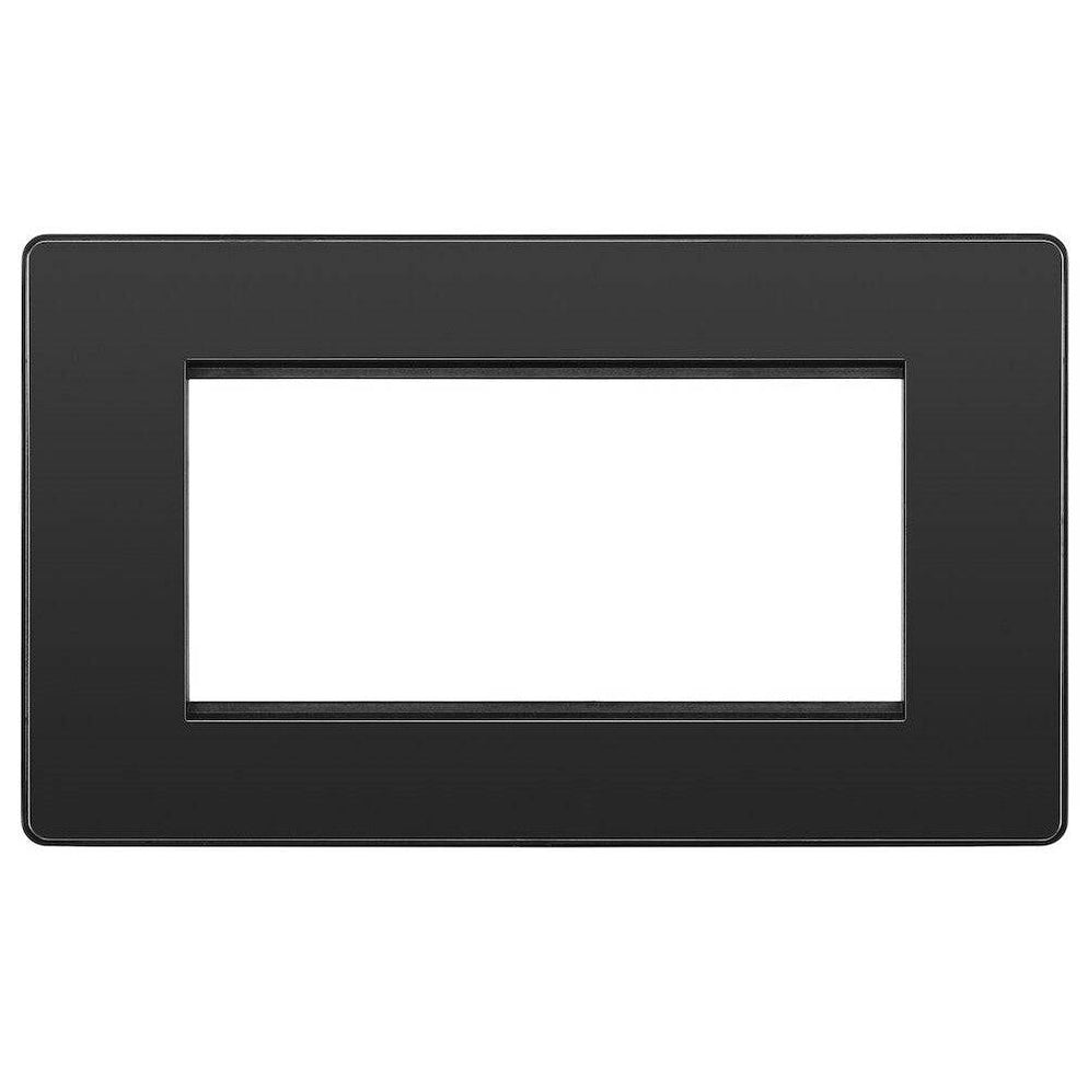 BG Evolve Matt Black 4G Euro Module Plate PCDMBEMR4B | RS Electrical ...