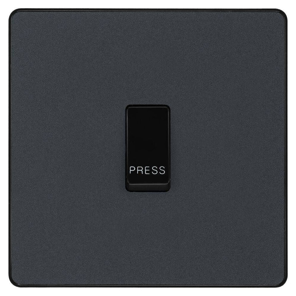 BG Evolve Matt Grey 10A Retractive Press Switch PCDMG14B | RS ...