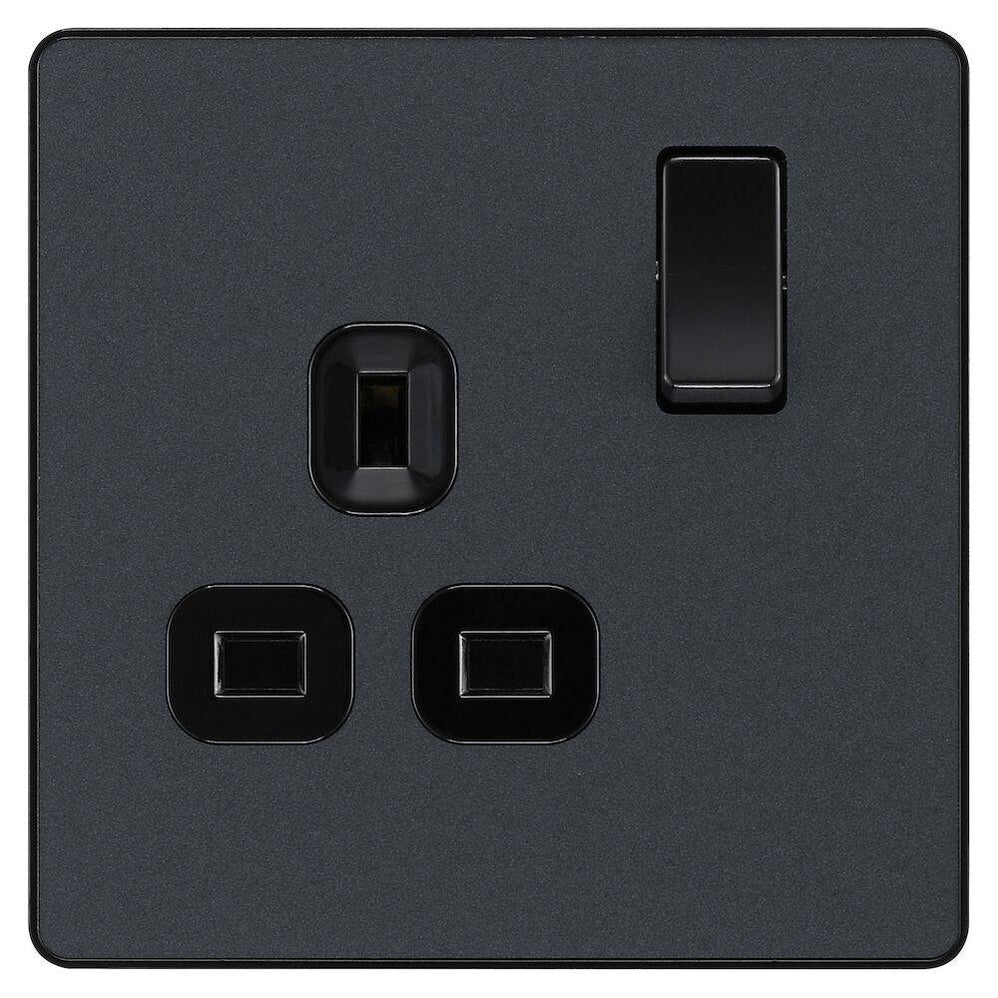 BG Evolve Matt Grey 13A Double Socket PCDMG22B | RS Electrical Supplies