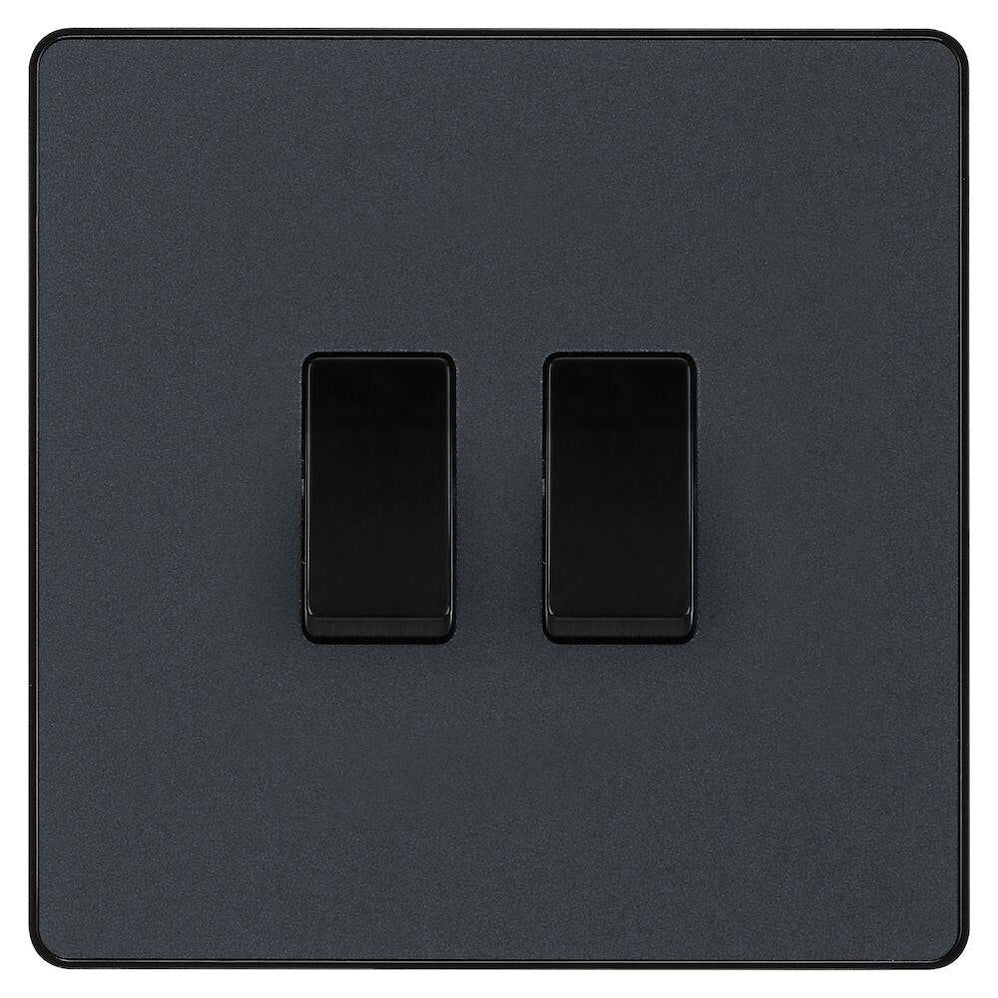 BG Evolve Matt Grey 13A Double Socket PCDMG22B | RS Electrical Supplies