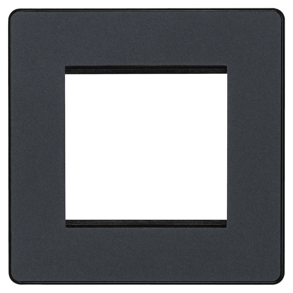 BG Evolve Matt Grey 2G Euro Module Plate PCDMGEMS2B | RS Electrical ...