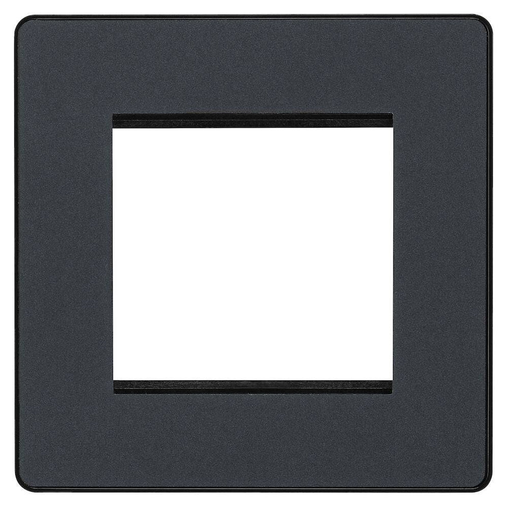 BG Evolve Matt Grey 2G Euro Module Plate PCDMGEMS2B | RS Electrical ...