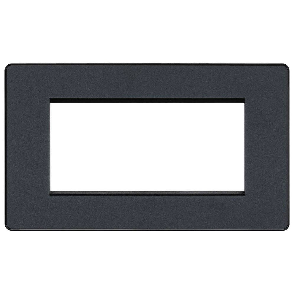 BG Evolve Matt Grey 4G Euro Module Plate PCDMGEMR4B | RS Electrical ...