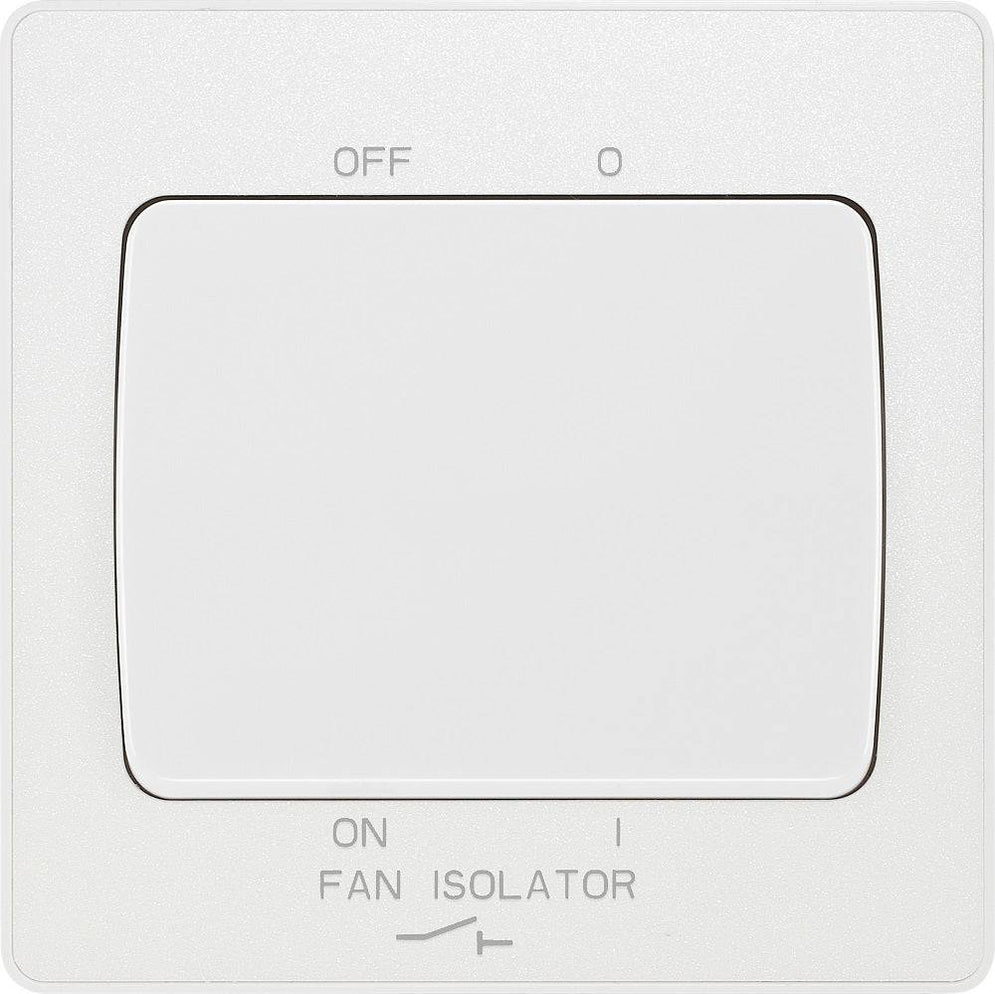 BG Evolve Pearl White 10A Fan Isolator Switch PCDCL15W | RS Electrical ...