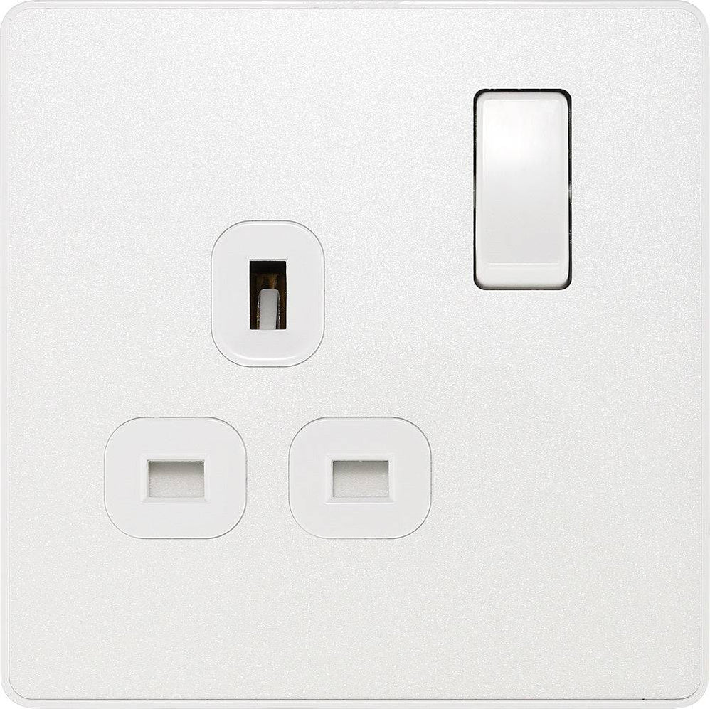 BG Evolve Pearl White 13A Double Socket PCDCL22W | RS Electrical Supplies
