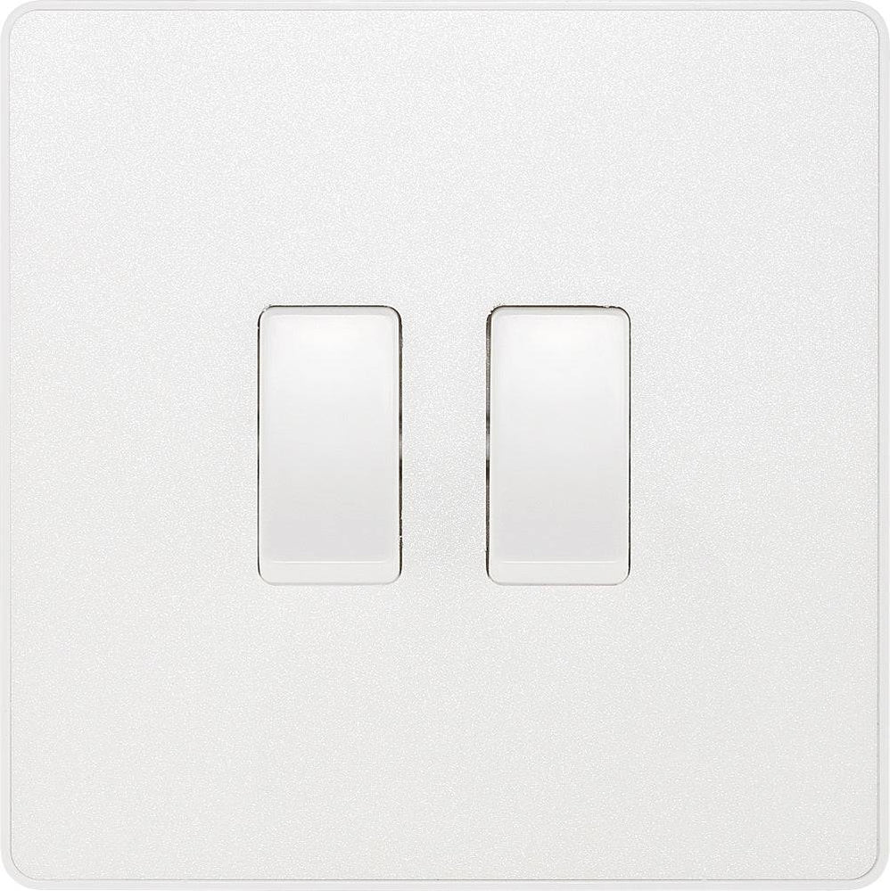 BG Evolve Pearl White 13A Double Socket PCDCL22W | RS Electrical Supplies