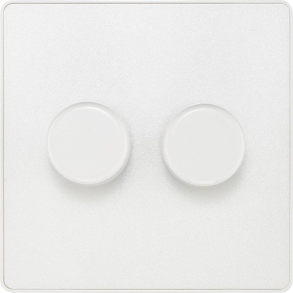 BG Evolve Pearl White 2G Dimmer Switch PCDCL82W | RS Electrical Supplies