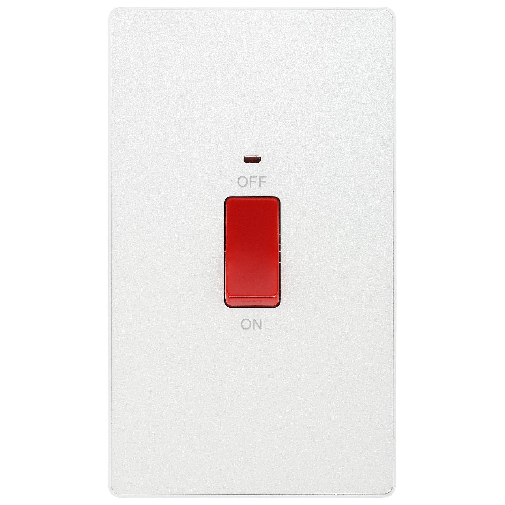 BG Evolve Pearl White 45A double pole switch with LED PCDCL72W | RS ...