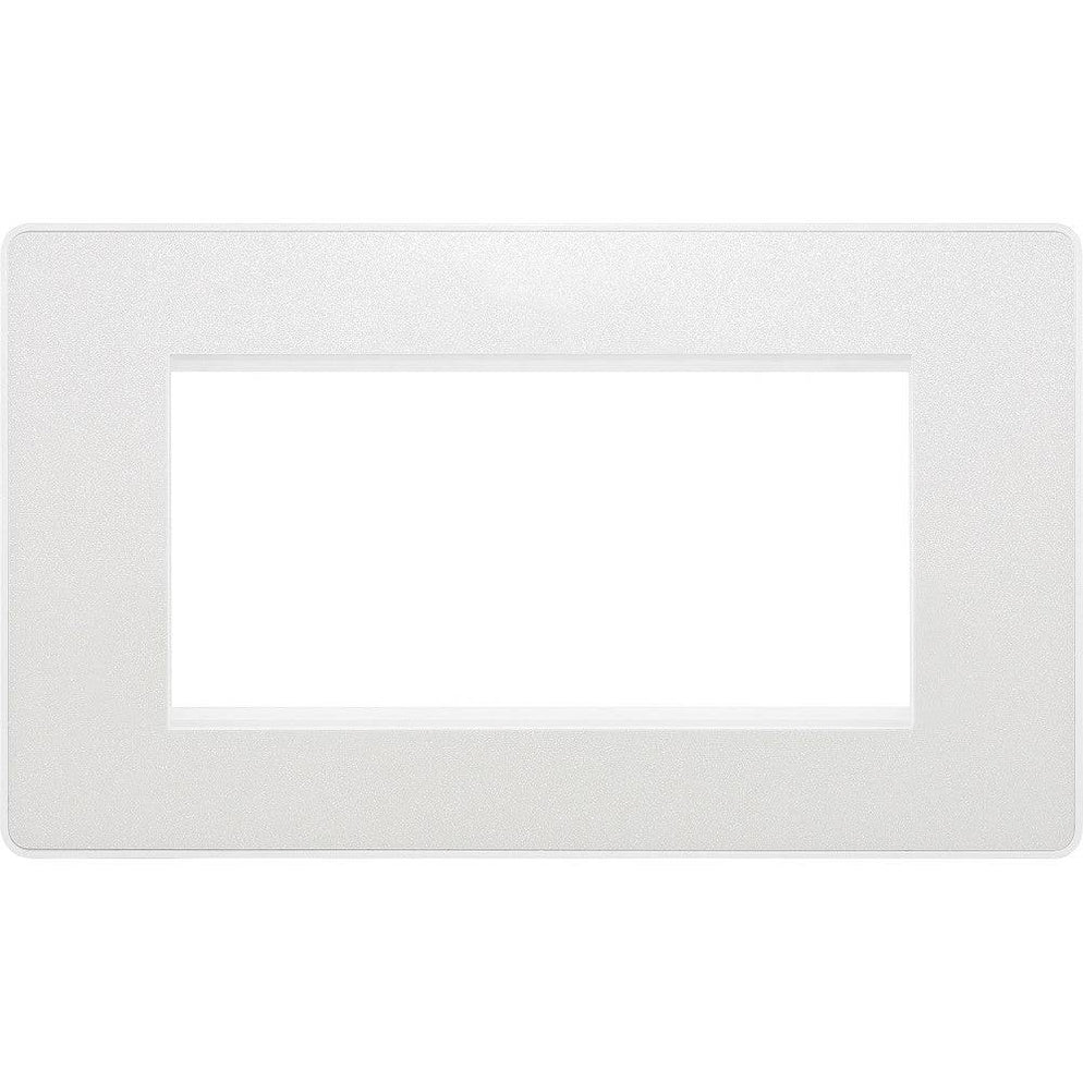 BG Evolve Pearl White 4G Euro Module Plate PCDCLEMR4W | RS Electrical ...
