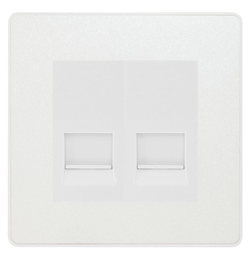 BG Evolve Pearl White Double Secondary Telephone Socket PCDCLBTS2W | RS ...
