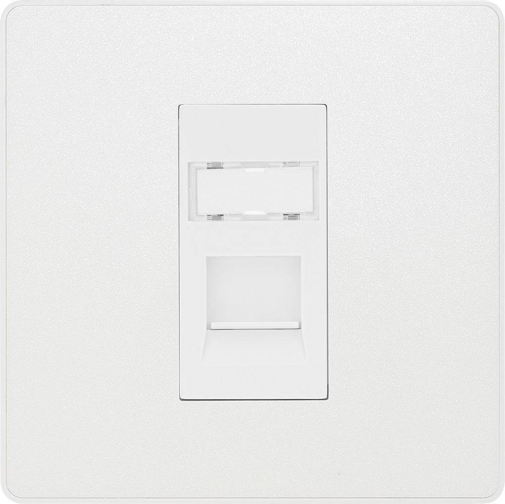 BG Evolve Pearl White RJ45 Cat6 Data Outlet PCDCLRJ4516W | RS ...