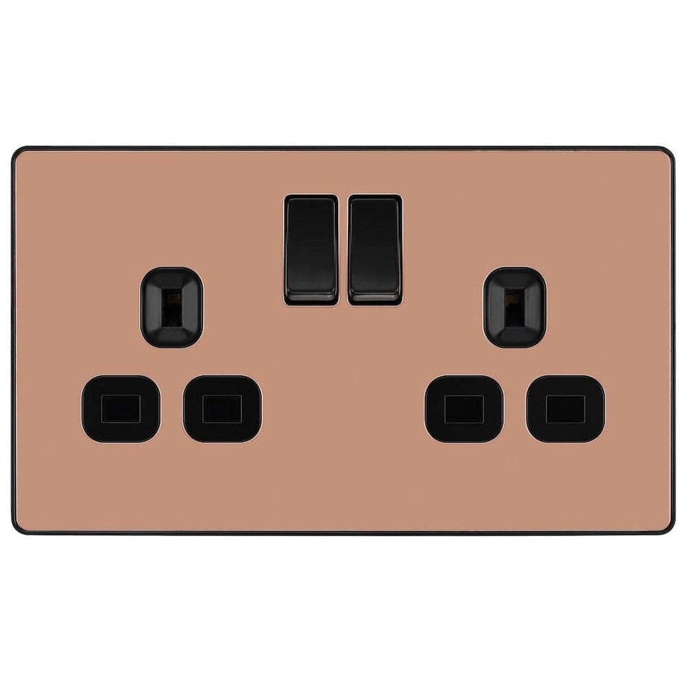 BG Evolve Polished Copper 13A Double Socket PCDCP22B | RS Electrical ...