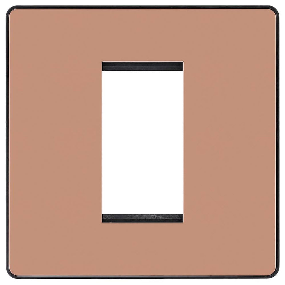 BG Evolve Polished Copper 1G Euro Module Plate PCDCPEMS1B | RS ...