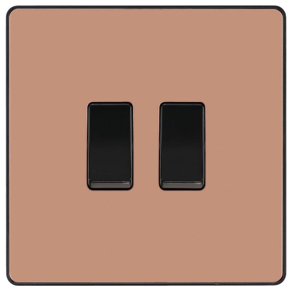 BG Evolve Polished Copper 2G 2 Way Light Switch PCDCP42B | RS ...