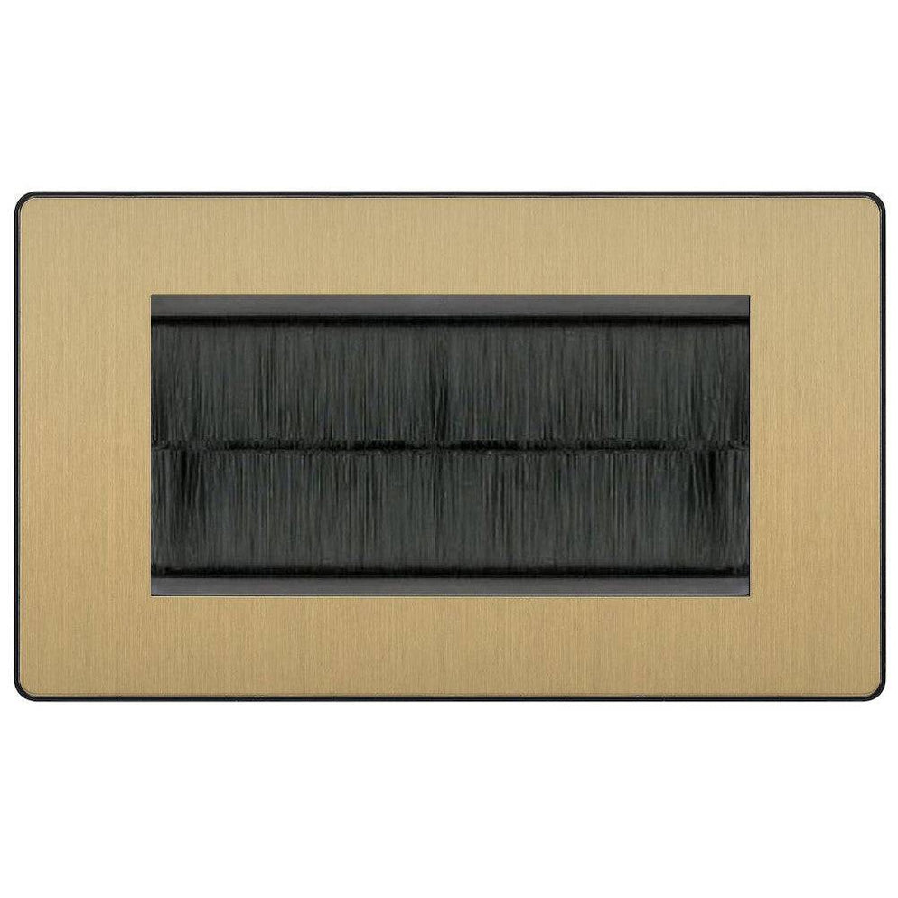 BG Evolve Satin Brass 4G Cable Brush Outlet PCDSB4GBRB | RS Electrical ...