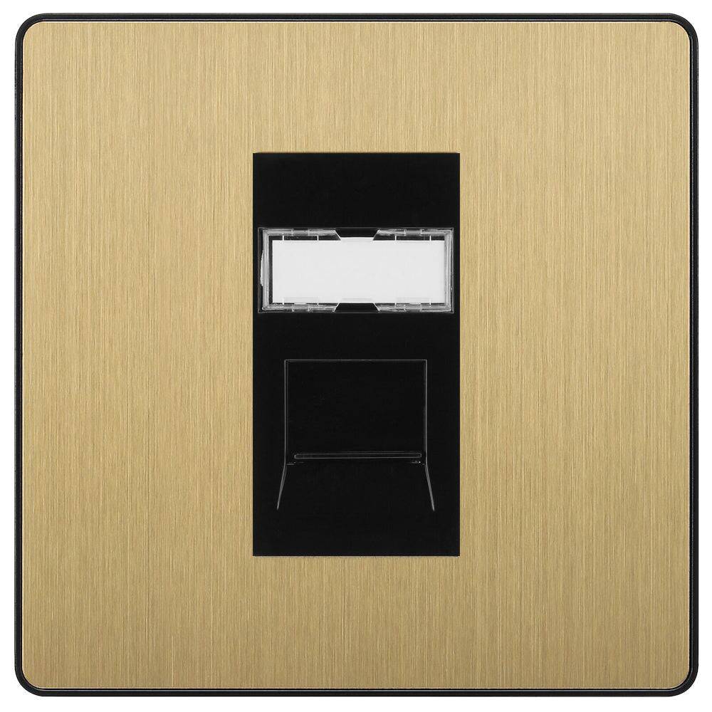 BG Evolve Satin Brass RJ45 Cat6 Data Outlet PCDSBRJ4516B | RS ...