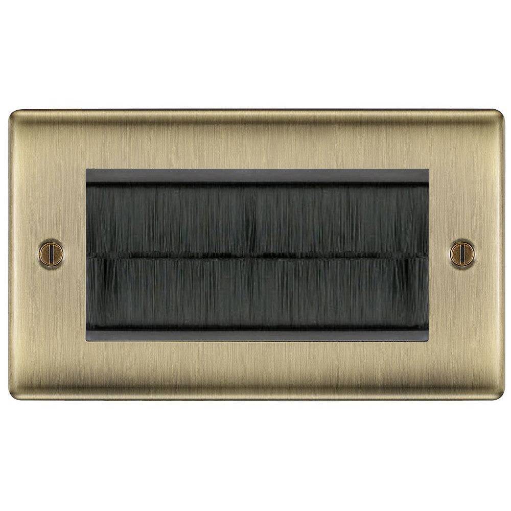 BG Nexus Metal Antique Brass 4G Cable Brush Outlet NABEMR4BR | RS ...