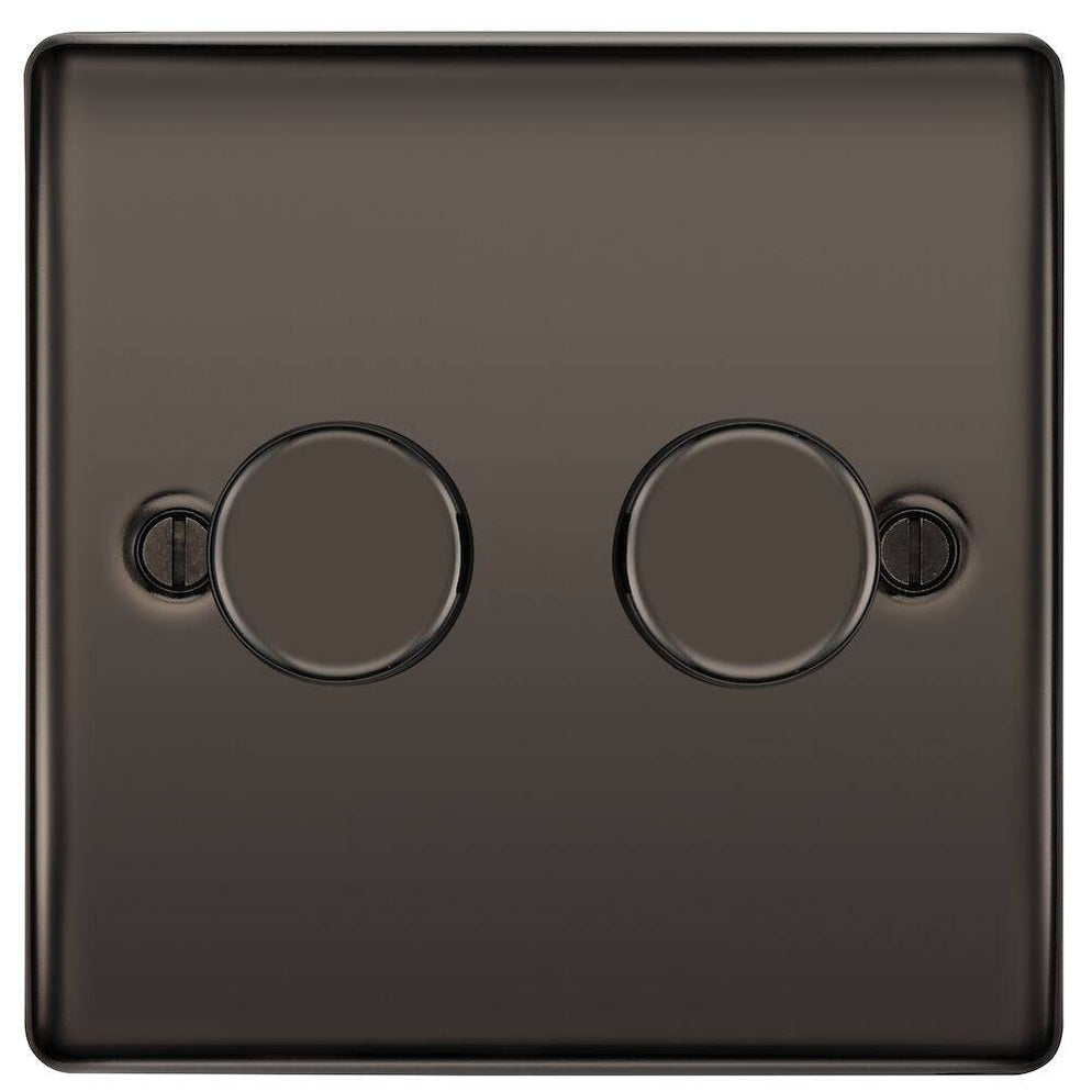 BG Nexus Metal Black Nickel 2G Dimmer Switch NBN82 | RS Electrical Supplies