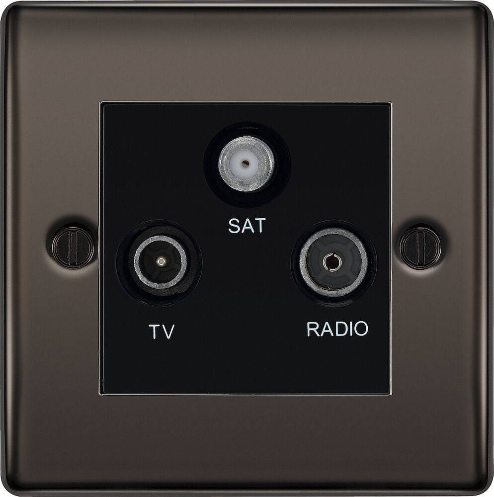 BG Nexus Metal Black Nickel TV/FM/SAT Socket NBN67B | RS Electrical ...