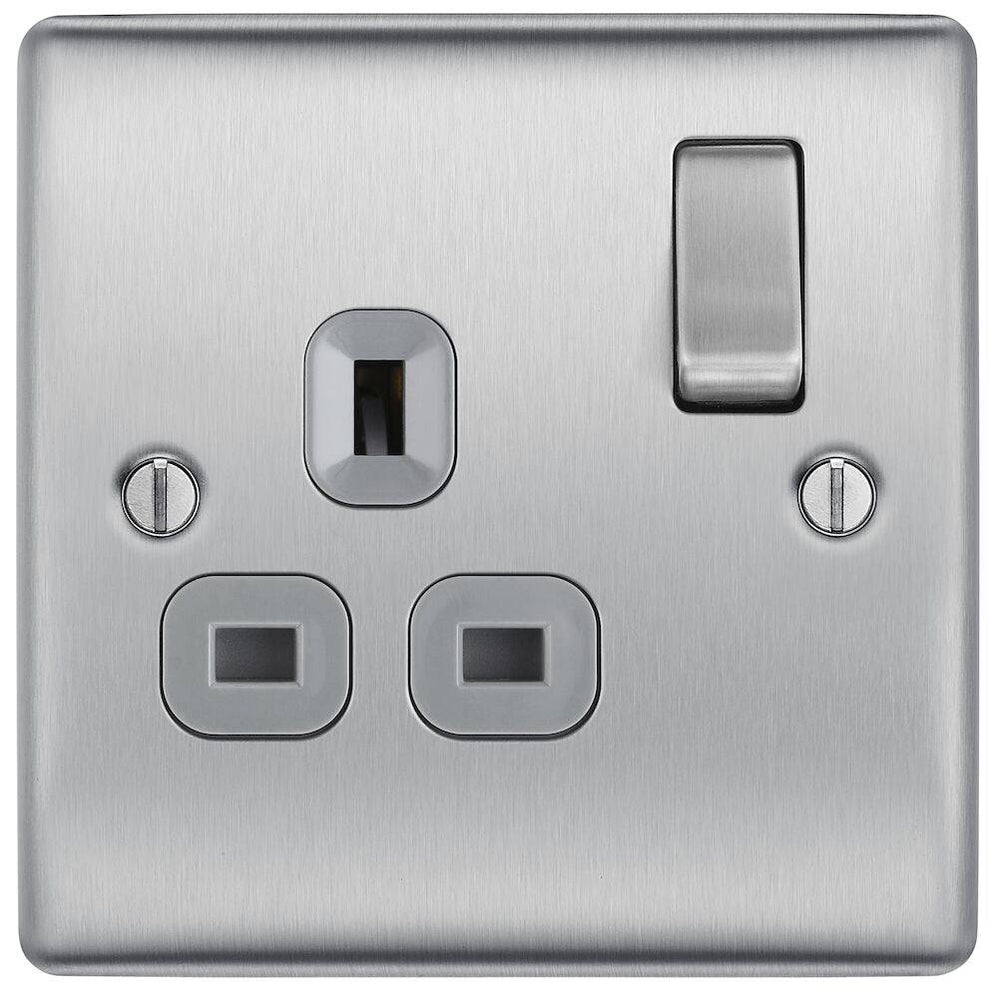 BG Nexus Metal Brushed Steel Grey Inserts | RS Electrical Supplies