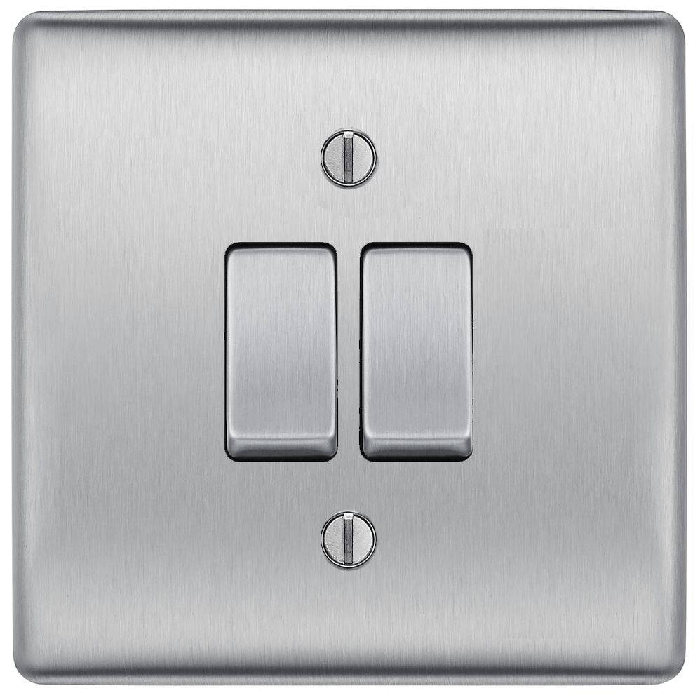 BG Nexus Metal Brushed Steel Switches & Sockets | RS Electrical Supplies