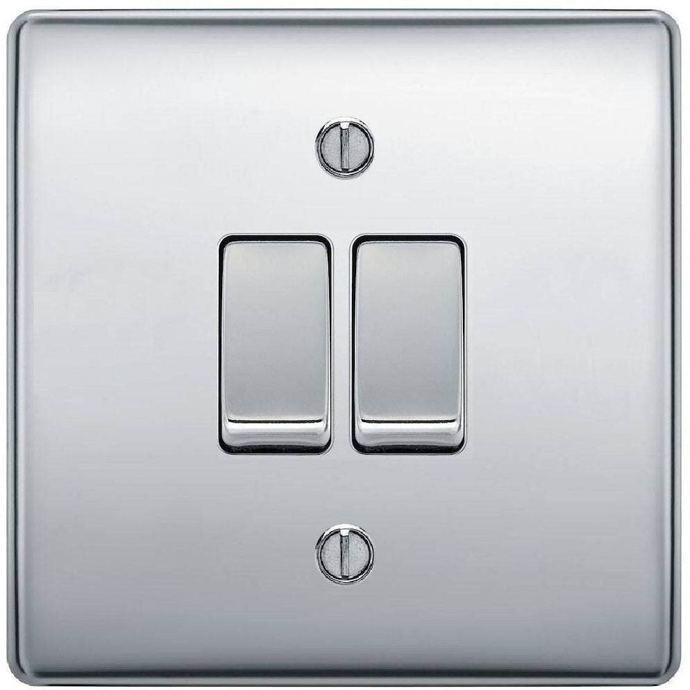 BG Nexus Metal Polished Chrome 2W & Intermediate Light Switch NPC2WINT ...