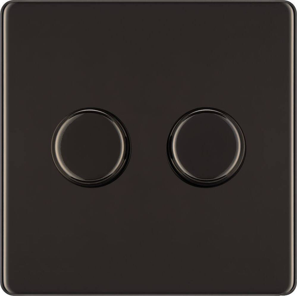 BG Nexus Screwless Black Nickel 2G 2W Light Switch FBN42 | RS ...