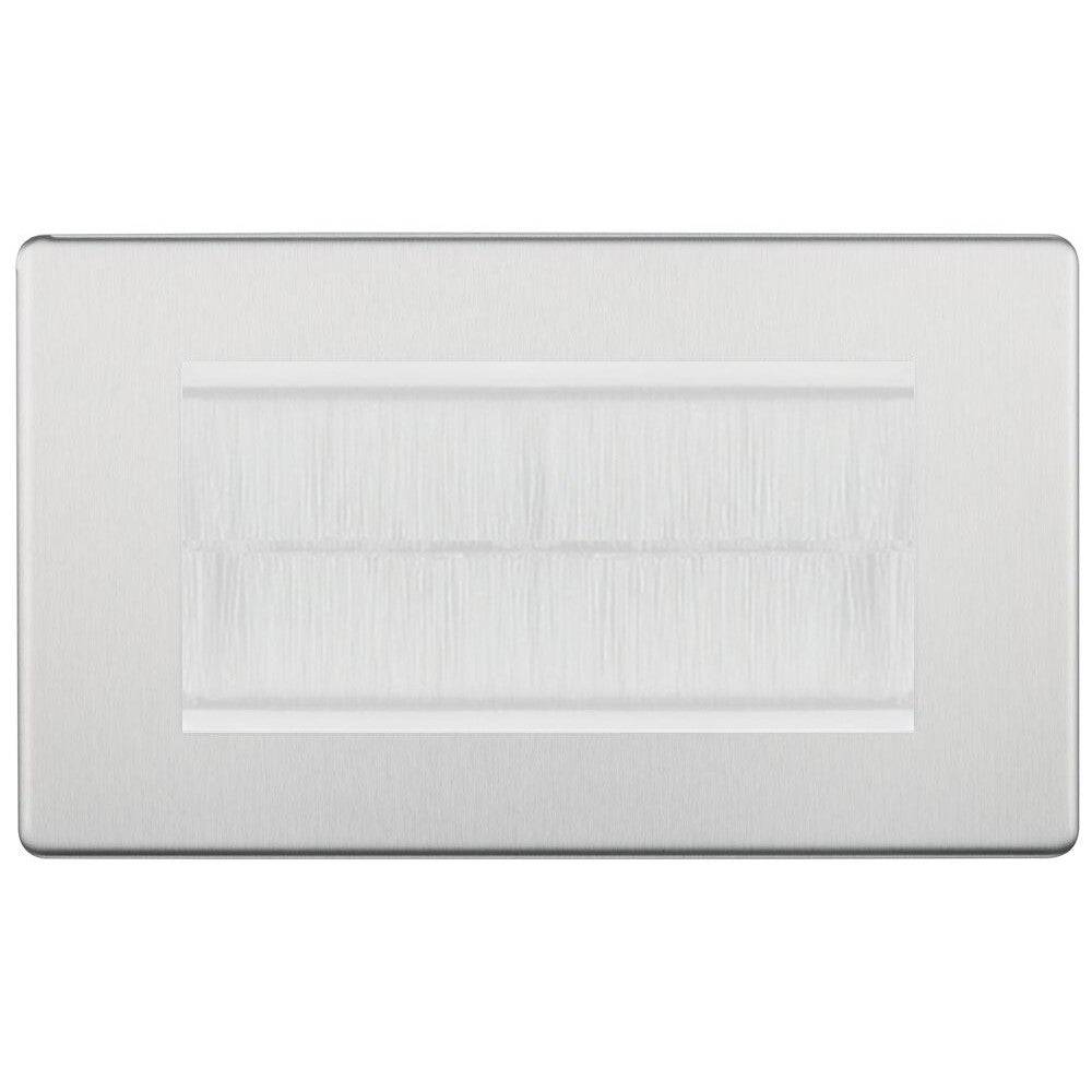 BG Nexus Screwless Brushed Steel 4G Cable Brush Outlet FBSEMR4BRW | RS ...