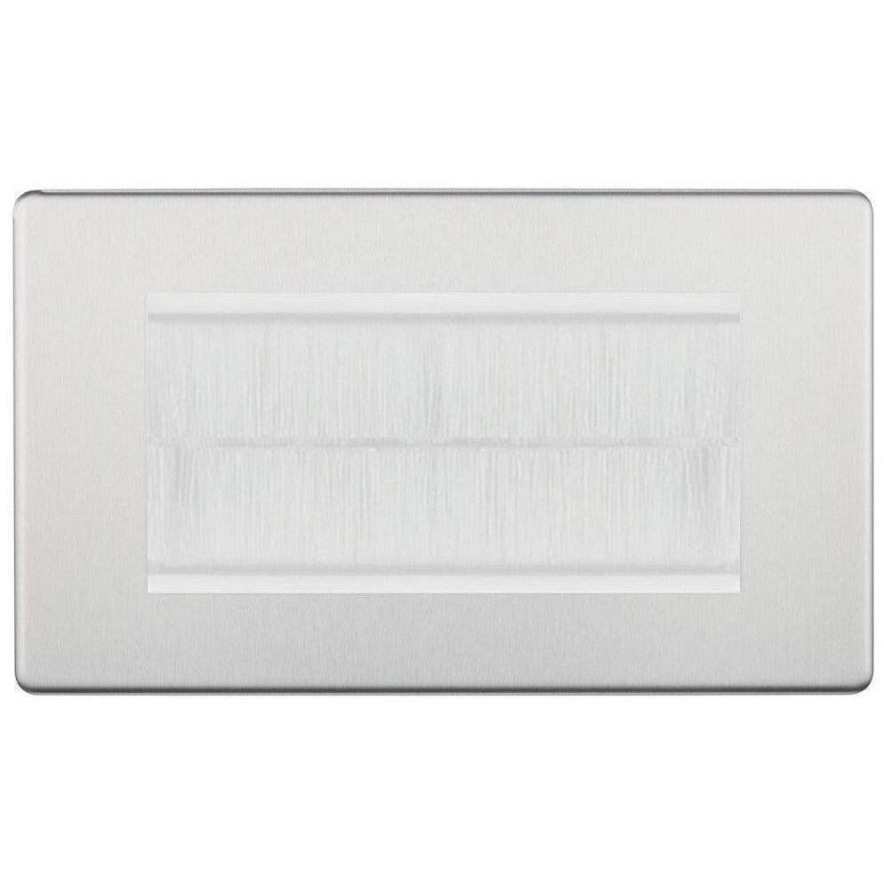 BG Nexus Screwless Brushed Steel 4G Cable Brush Outlet FBSEMR4BRW | RS ...