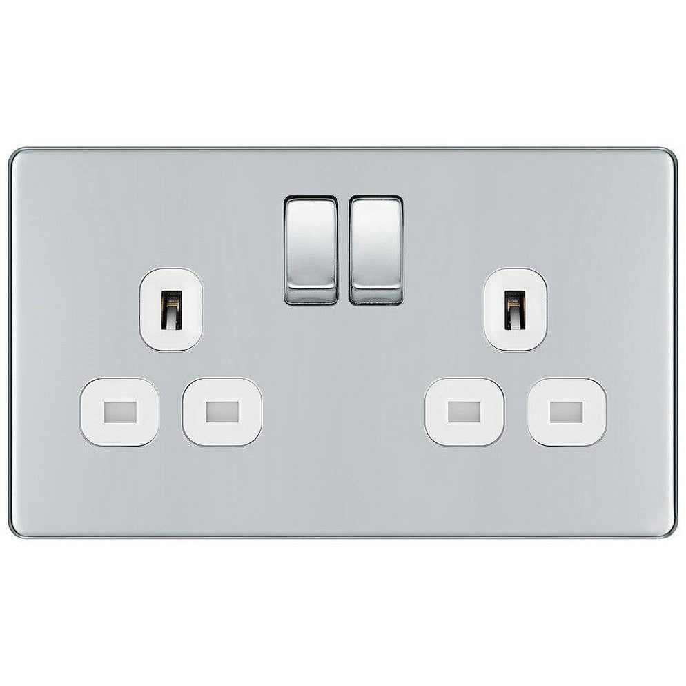 BG Nexus Screwless Polished Chrome 13A Double Socket FPC22W | RS ...
