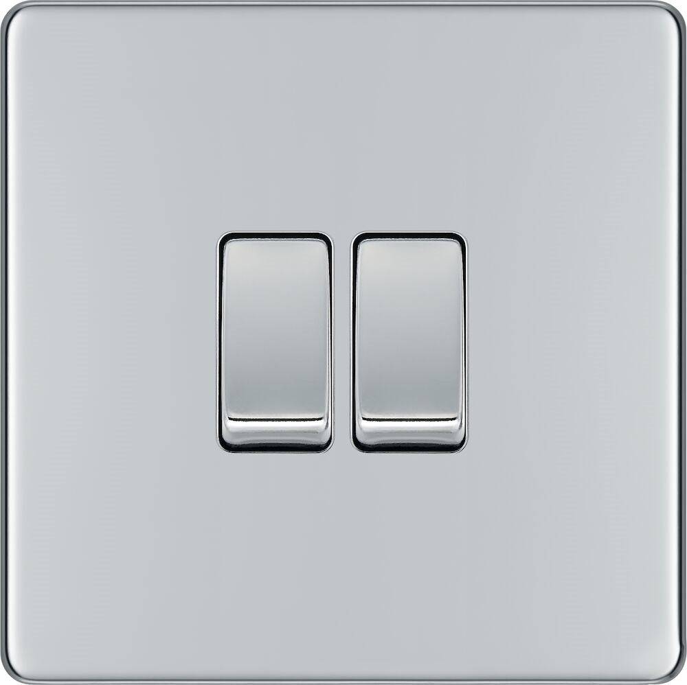 BG Nexus Screwless Polished Chrome 2W & Intermediate Light Switch ...