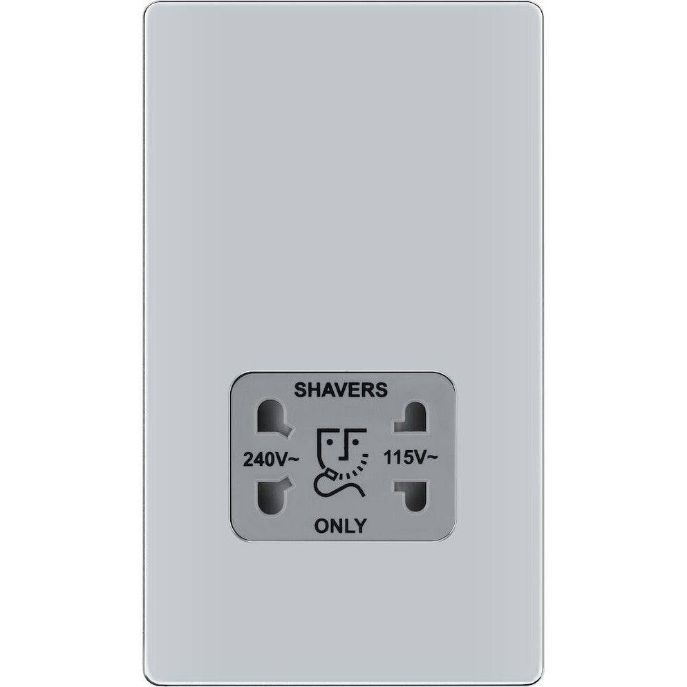 BG Nexus Screwless Polished Chrome Shaver Socket FPC20G | RS Electrical ...