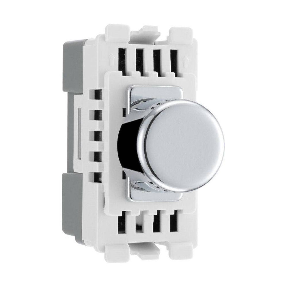 BG Polished Chrome Grid Dimmer Switch RPCDTR | RS Electrical Supplies