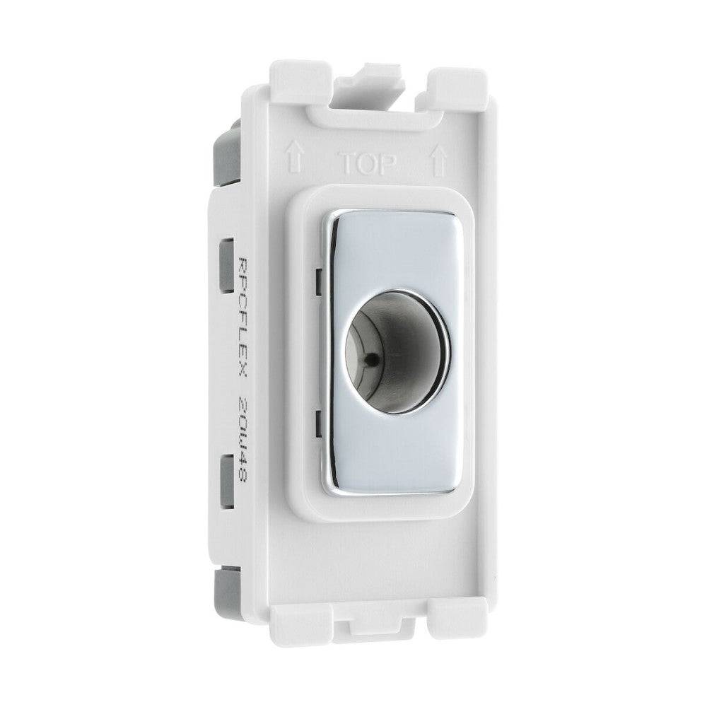 BG Polished Chrome Grid Flex Outlet RPCFLEX | RS Electrical Supplies